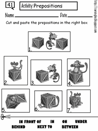 Activities with prepositions - Actiludis