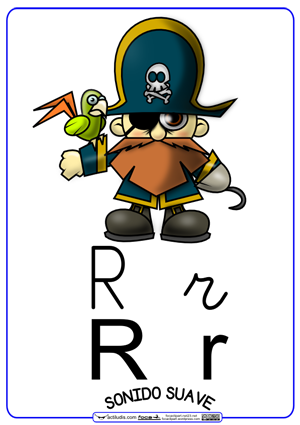 Letra "R" con sonido suave (Letra cursiva) - Actiludis