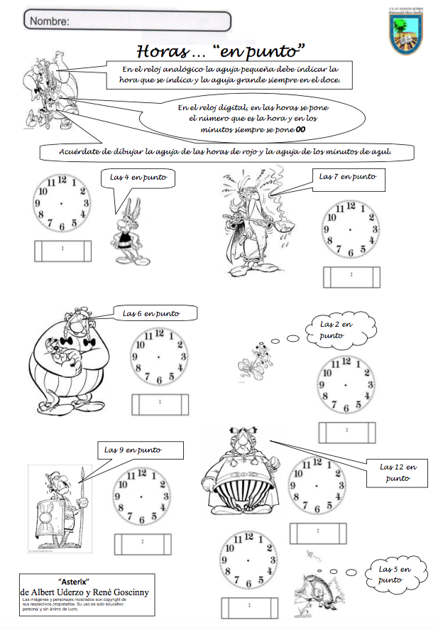 Horas en punto y medias - Actiludis
