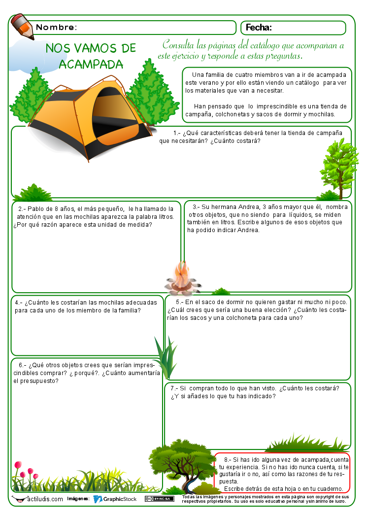 Nos vamos de acampada - Actiludis