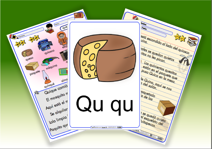 Letra "Q" Que - Qui (Letra Imprenta) - Actiludis