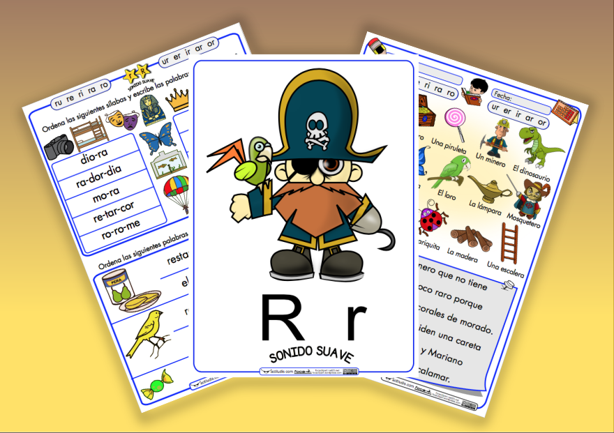 Letra "R" con sonido suave (Letra Imprenta) - Actiludis