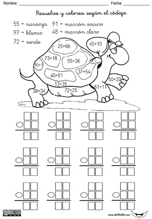 01 Sumas 2 sumandos y 2 dígitos 001 - Actiludis