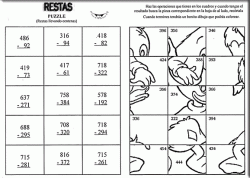 Restas de 3 digitos llevando - Actiludis