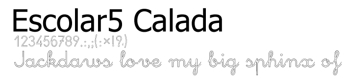 Letra escolar hueca - Actiludis