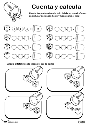 Recopilatorio sumas de 1 dígito - Actiludis