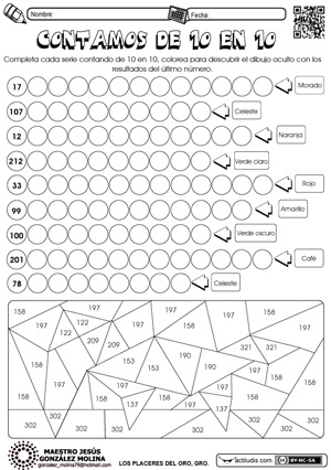 Contamos de 10 en 10 - Actiludis