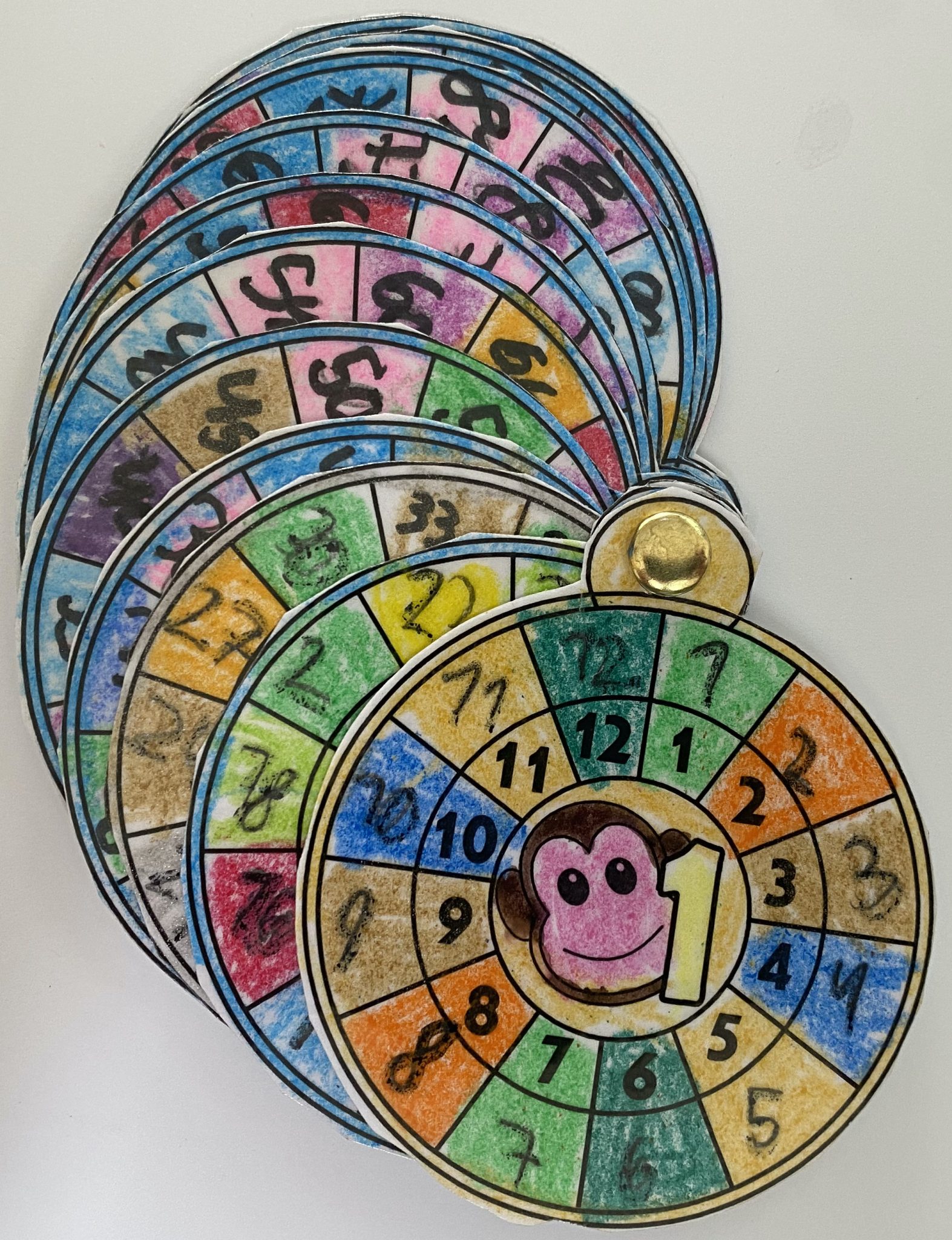 Prácticas tablas de multiplicar circulares - Actiludis