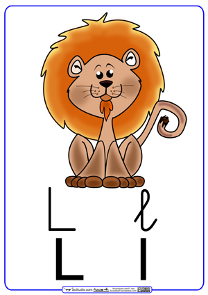 Letra "L" (Letra Cursiva) - Actiludis