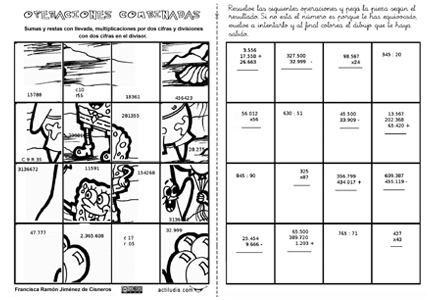 Operaciones combinadas (+, -, X , /) - Actiludis