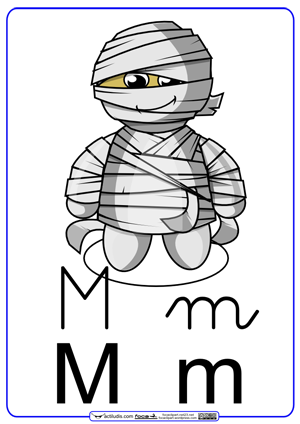 Letra "M" (Letra Cursiva) - Actiludis