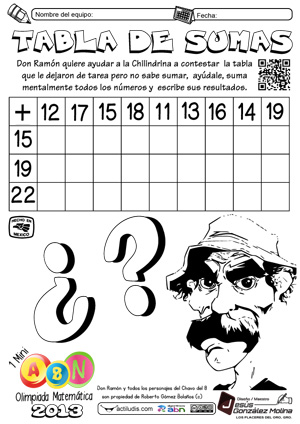 Sumas de 2 sumandos de 2 y 1 cifras sobrepasando decenas y sin ...