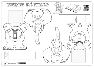 Punto de lectura con elefante (tipo pinza) - Actiludis