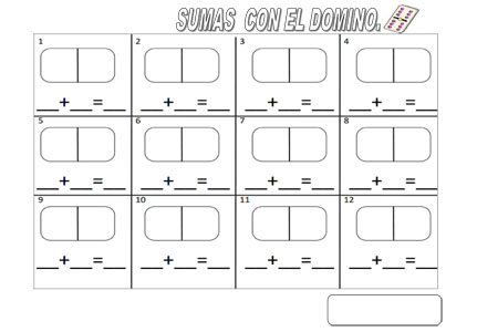 Sumas con el dominó - Actiludis