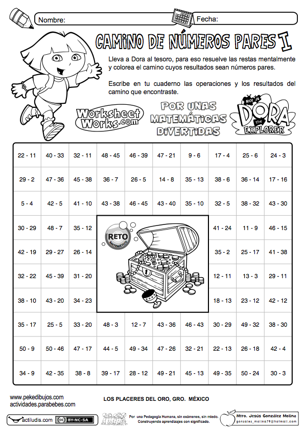 Camino de numeros pares e impares 1 - Actiludis