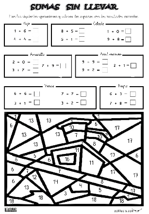 Recopilatorio sumas de 1 dígito - Actiludis
