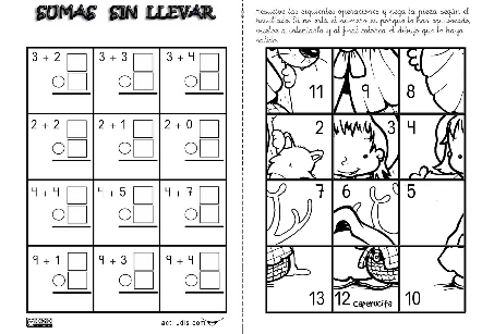 Recopilatorio sumas de 1 dígito - Actiludis