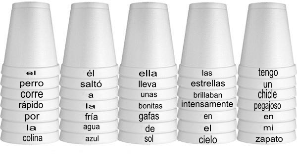 Aprendemos Lengua con vasos - Actiludis