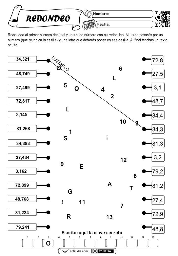 Redondeo de números decimales - Actiludis
