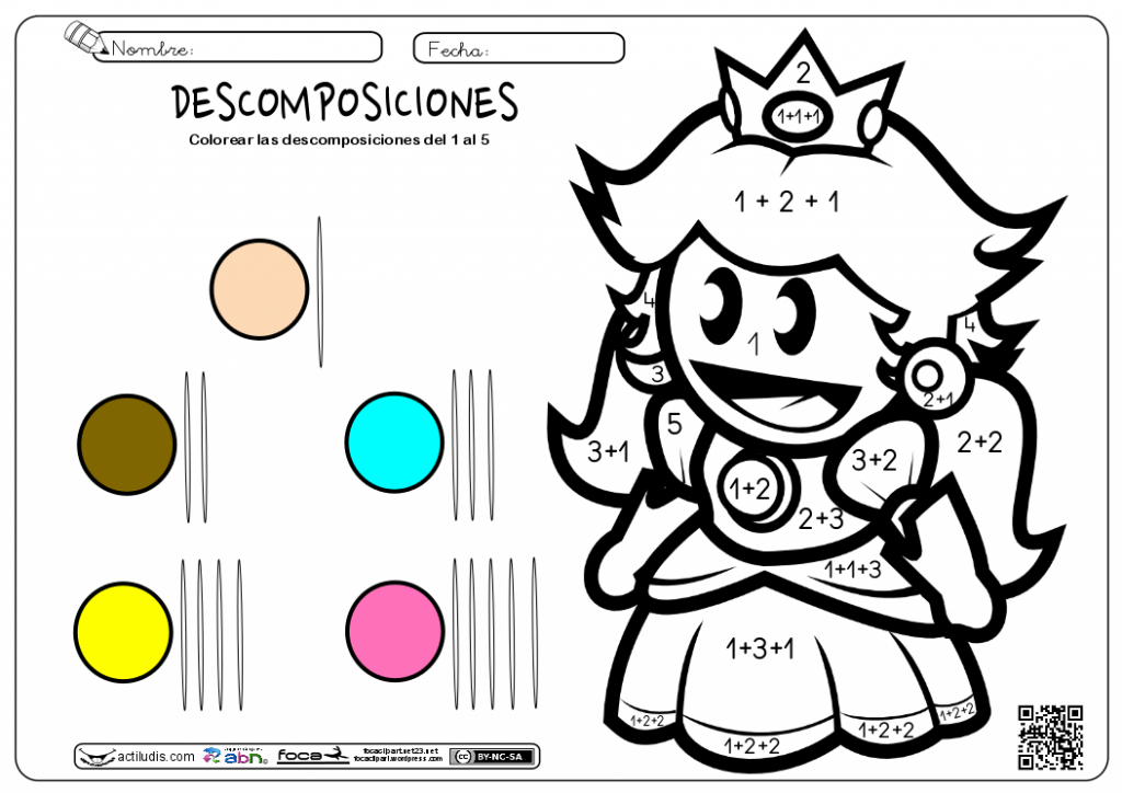 Descomposiciones del 1 al 5 - Actiludis