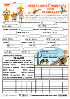Operaciones variadas con decimales IV - Actiludis