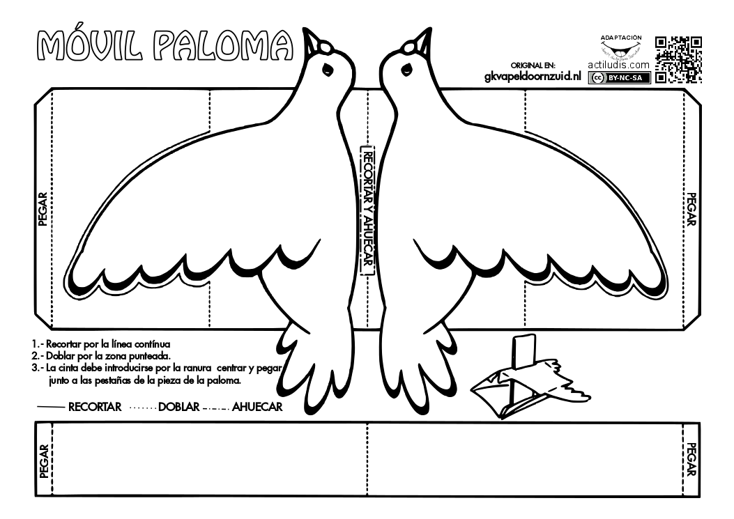 Recortable de una paloma móvil - Actiludis