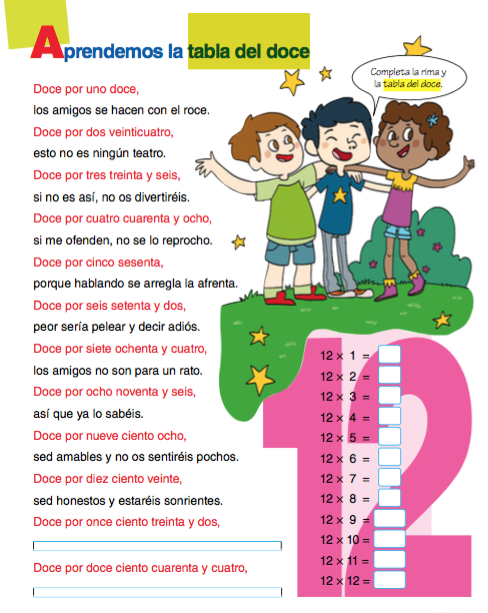 tabla del 12 - Actiludis