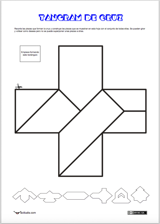 Tangram de cruz - Actiludis