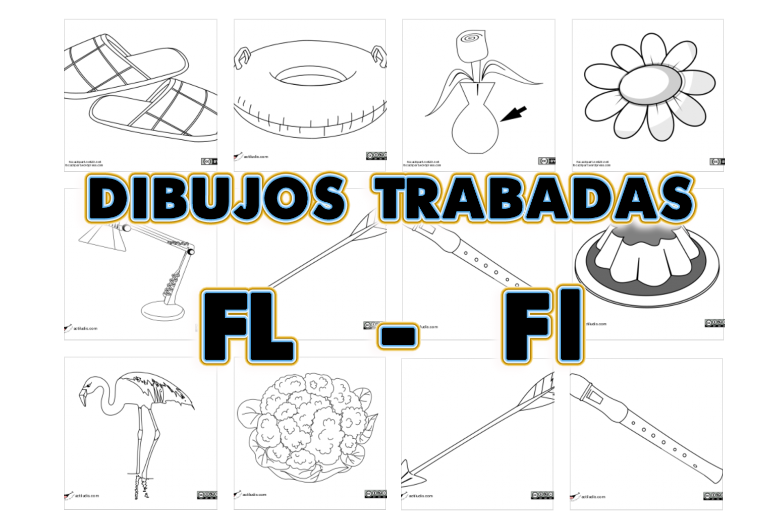 Dibujos Trabadas "Fl" - Actiludis