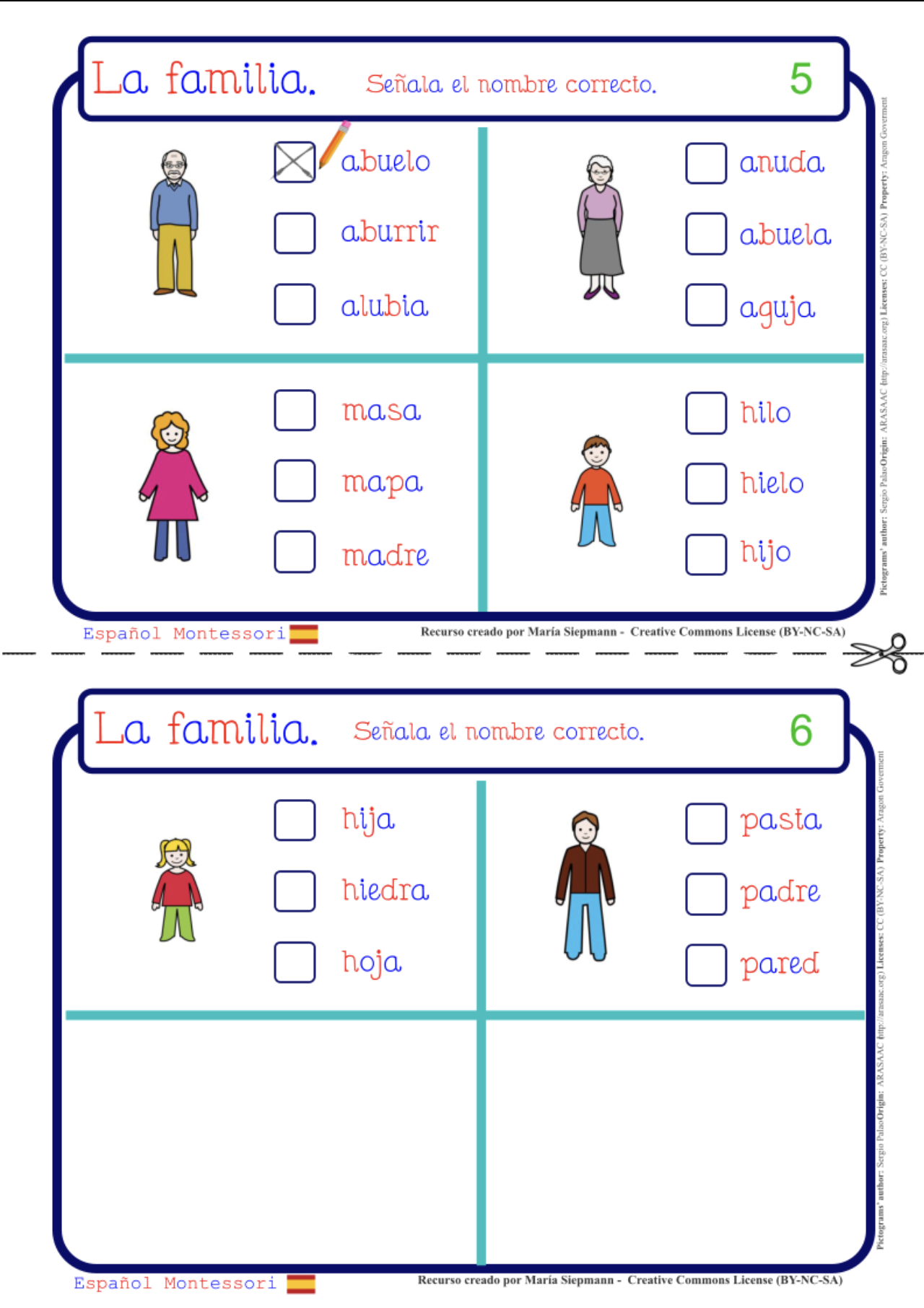 Vocabulario básico de la familia - Actiludis
