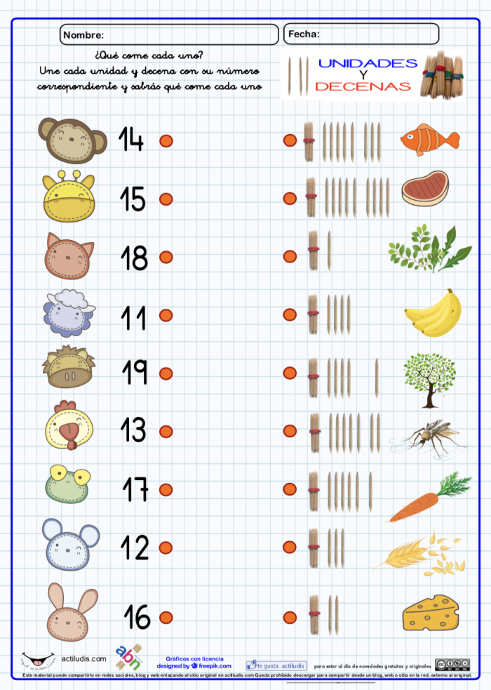 Descubro las unidades y decenas de un número II - Actiludis