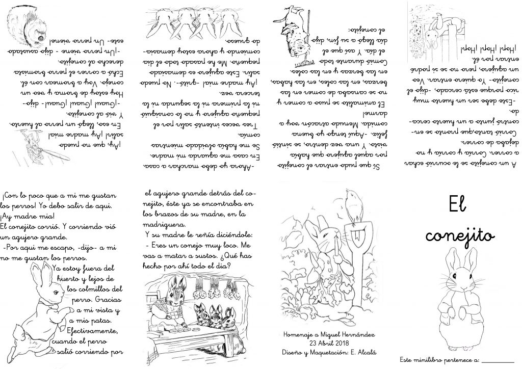 Mini libro: "El conejito" - Actiludis