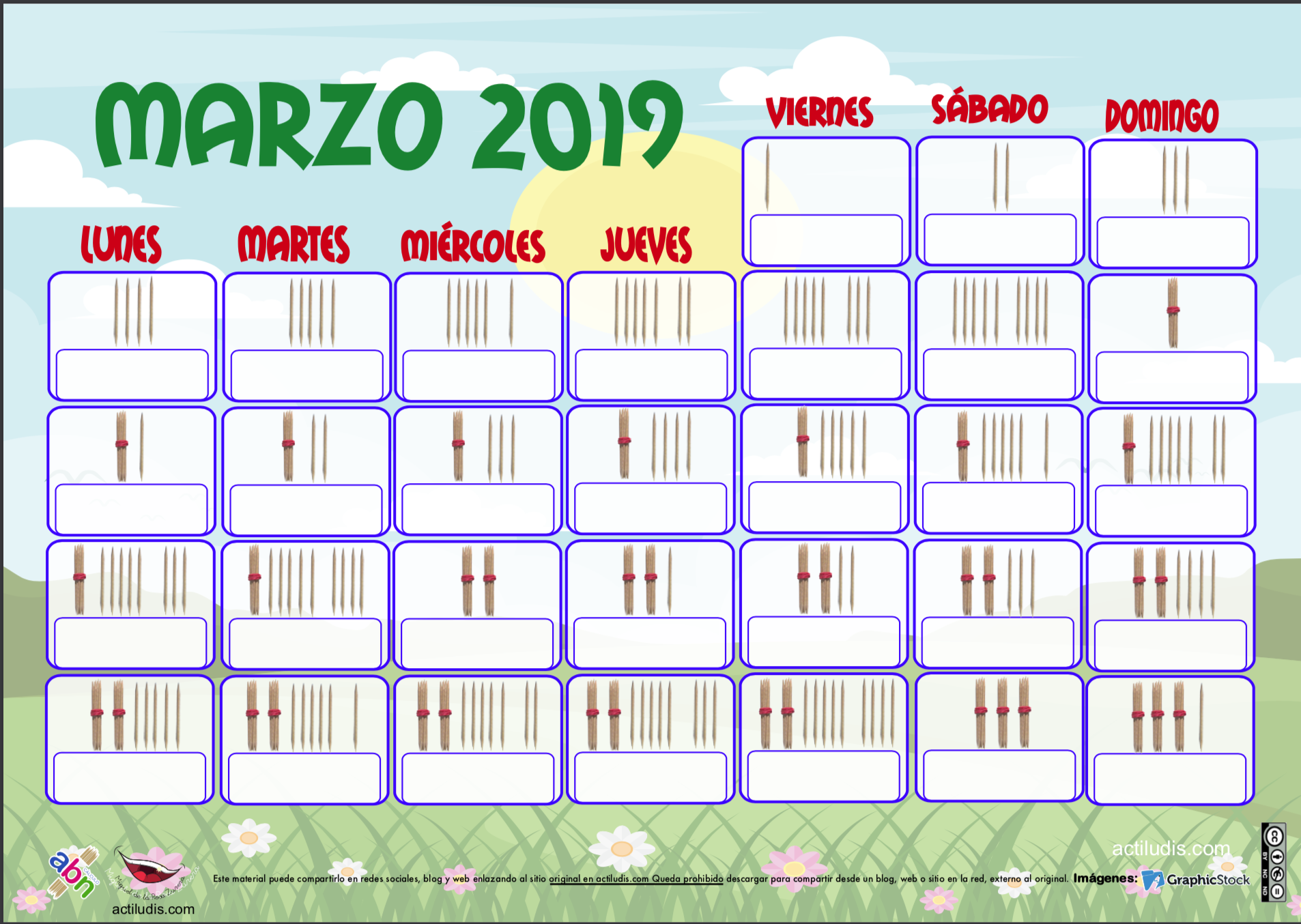 calendario marzo 2019 - Actiludis