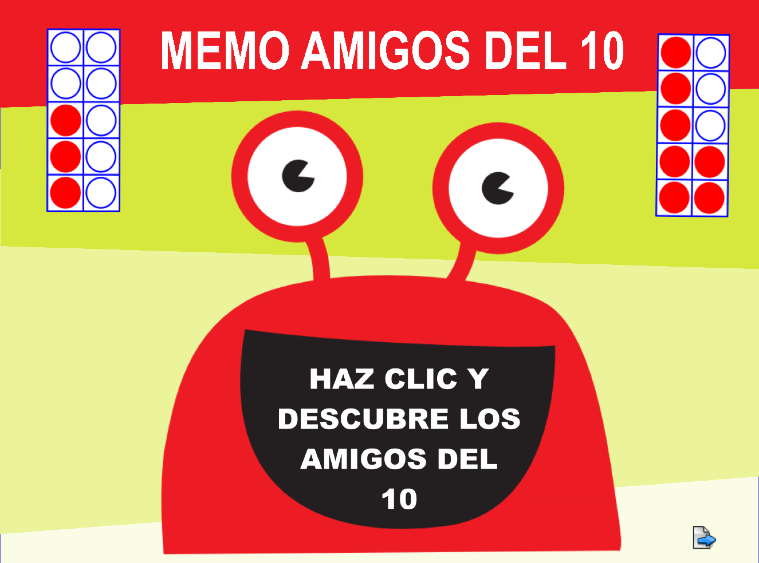 Memo amigos del 10 con Ten Frame - Actiludis