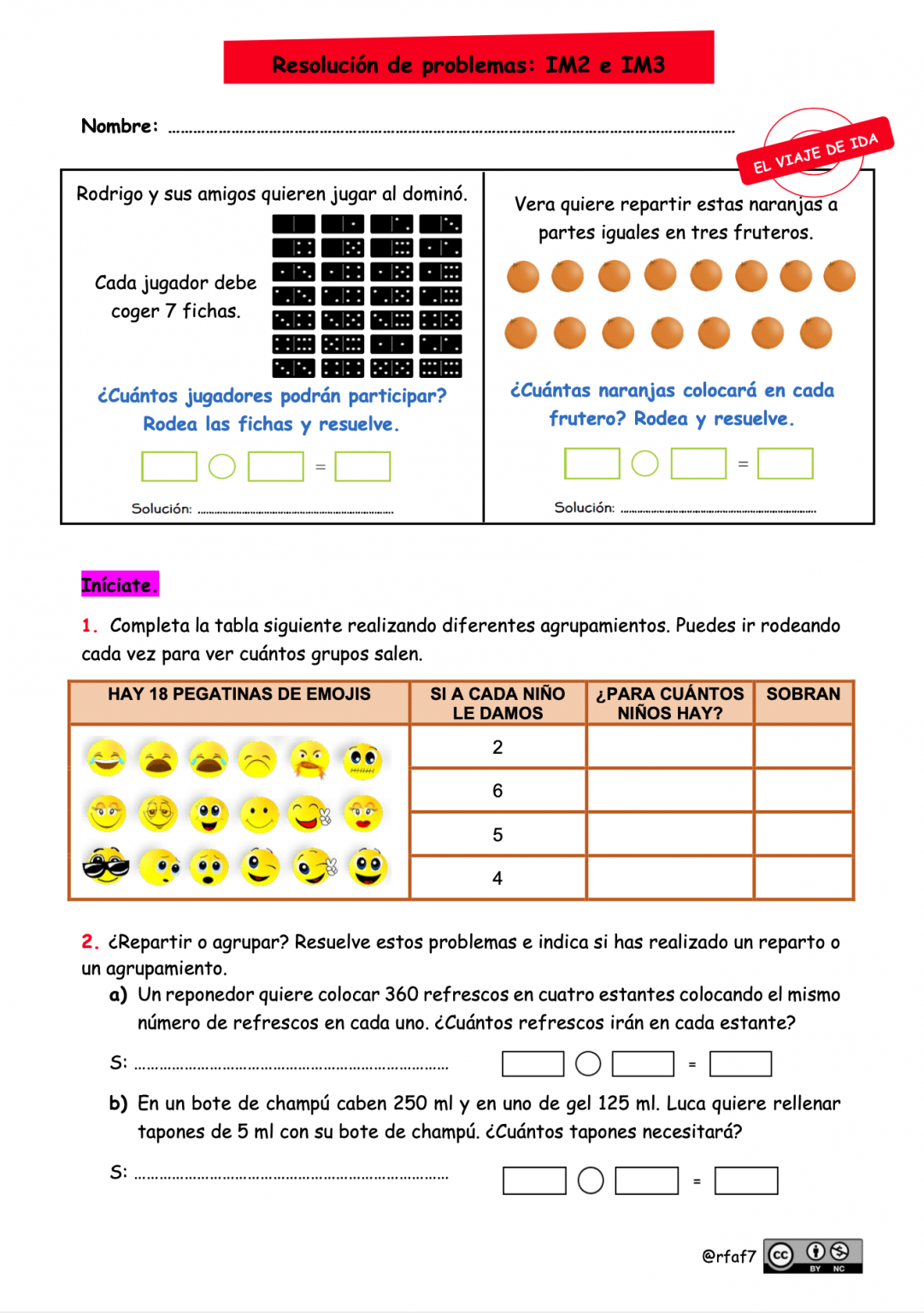 Problemas de Isomorfismos de Medidas: IM1-IM2-IM3 - Actiludis