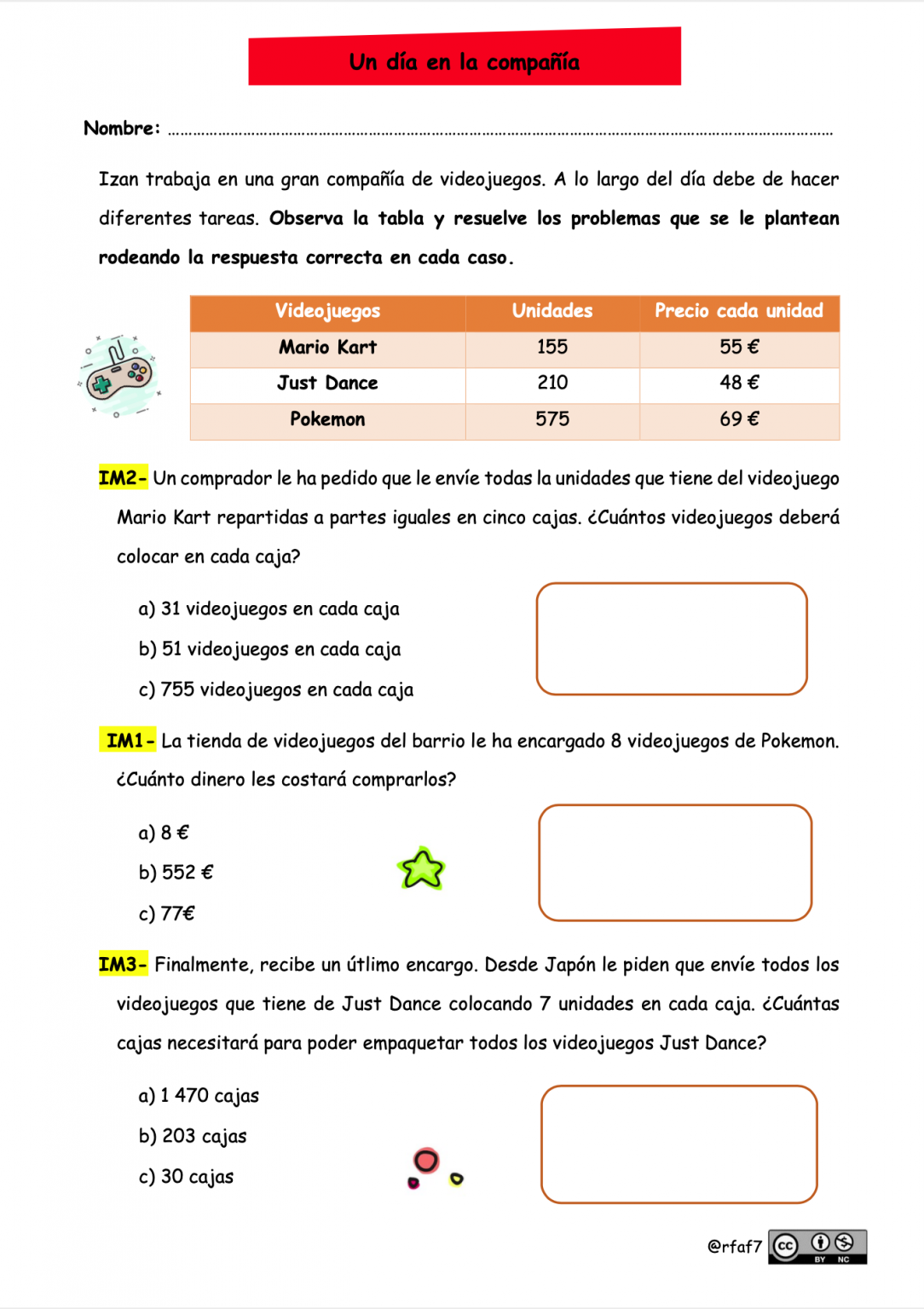 Problemas de Isomorfismos de Medidas: IM1-IM2-IM3 - Actiludis
