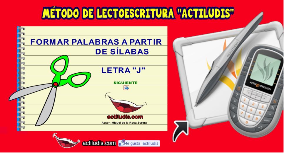 Ordenar sílabas para formar palabras con «J» en la PDI - Actiludis