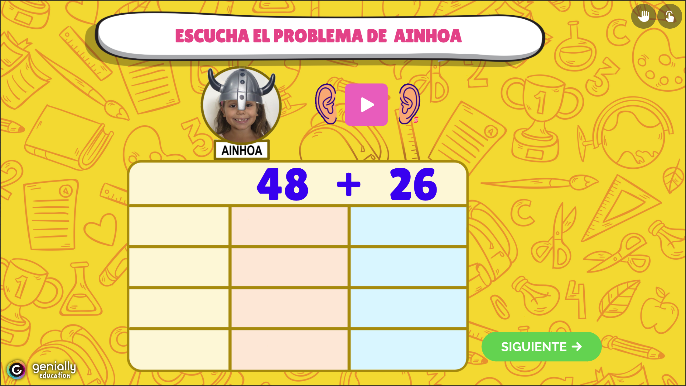 Sumas ABN en Genially - Actiludis