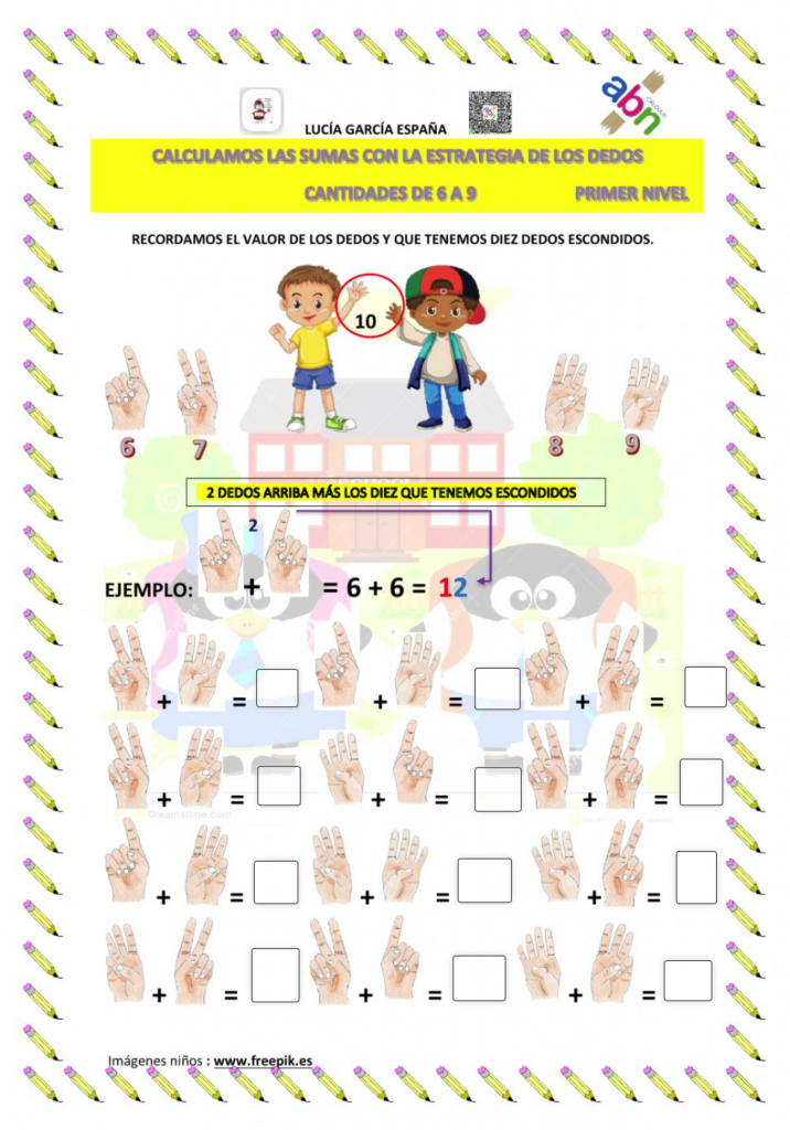 Sumamos con la estrategia de los dedos - Actiludis