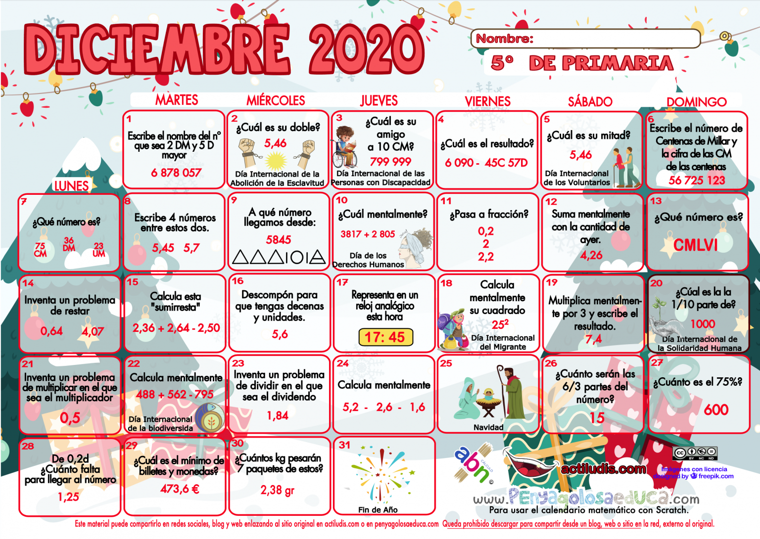 QUINTO-CALENDARIO-DICIEMBRE-2020 - Actiludis