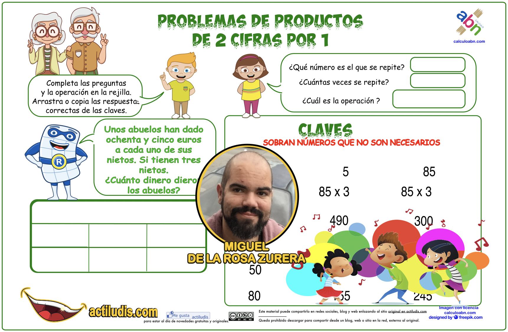 Ejercicio De Multiplicaciones De 1 Y 2 Cifras Problemas De