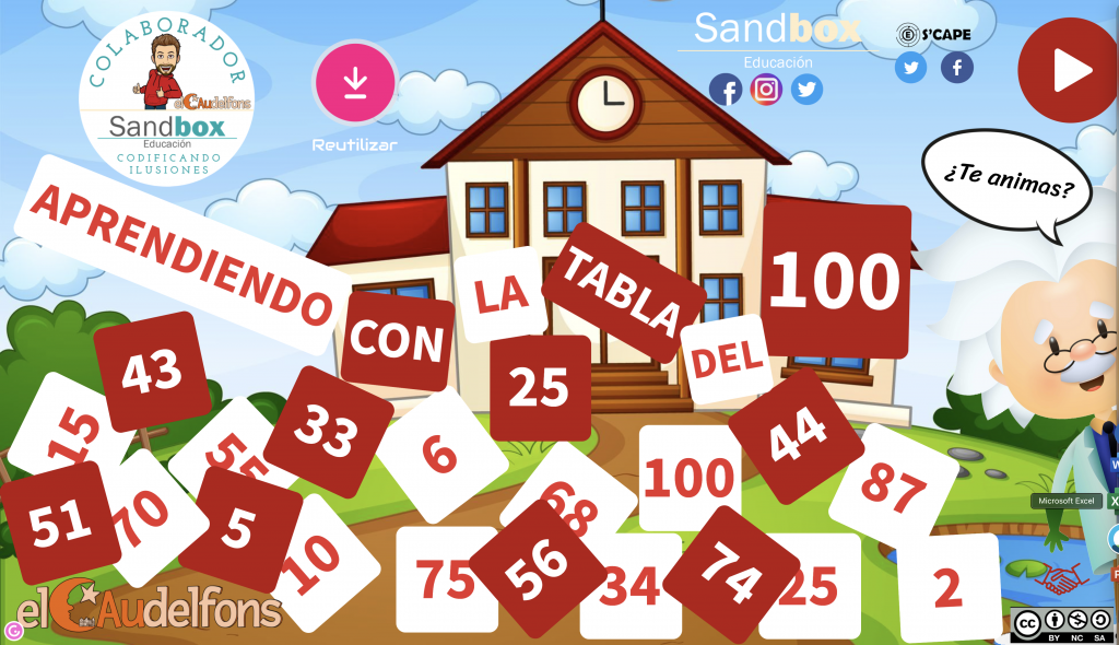 Aprendiendo con la tabla del 100 - Actiludis