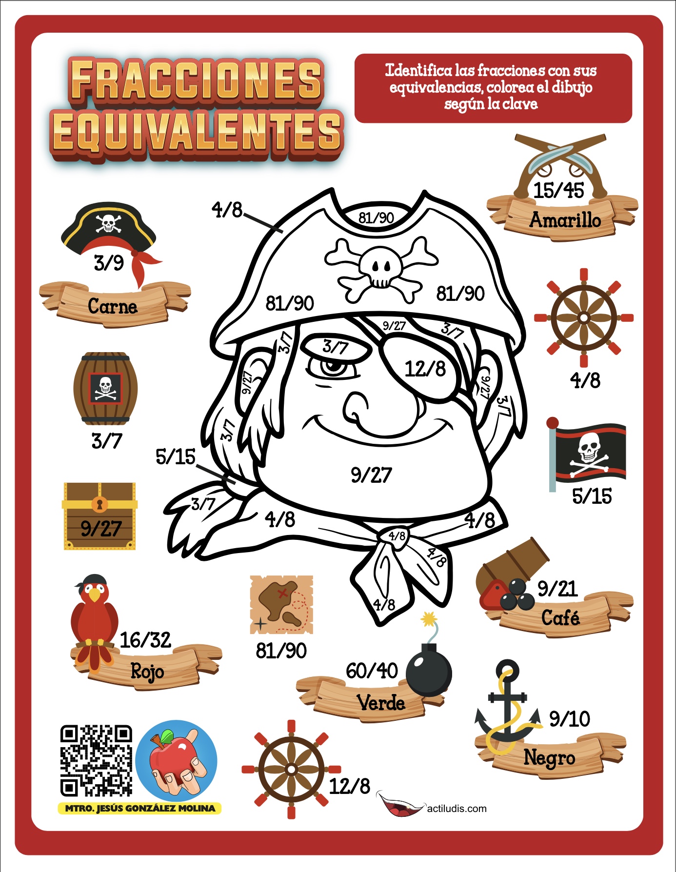 Letras De Fracciones Equivalentes