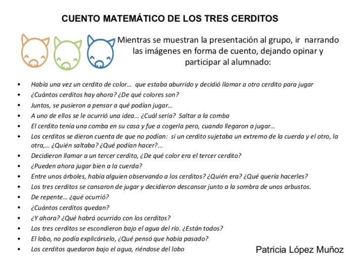 Aprender matemáticas con el cuento de los tres cerditos - Actiludis