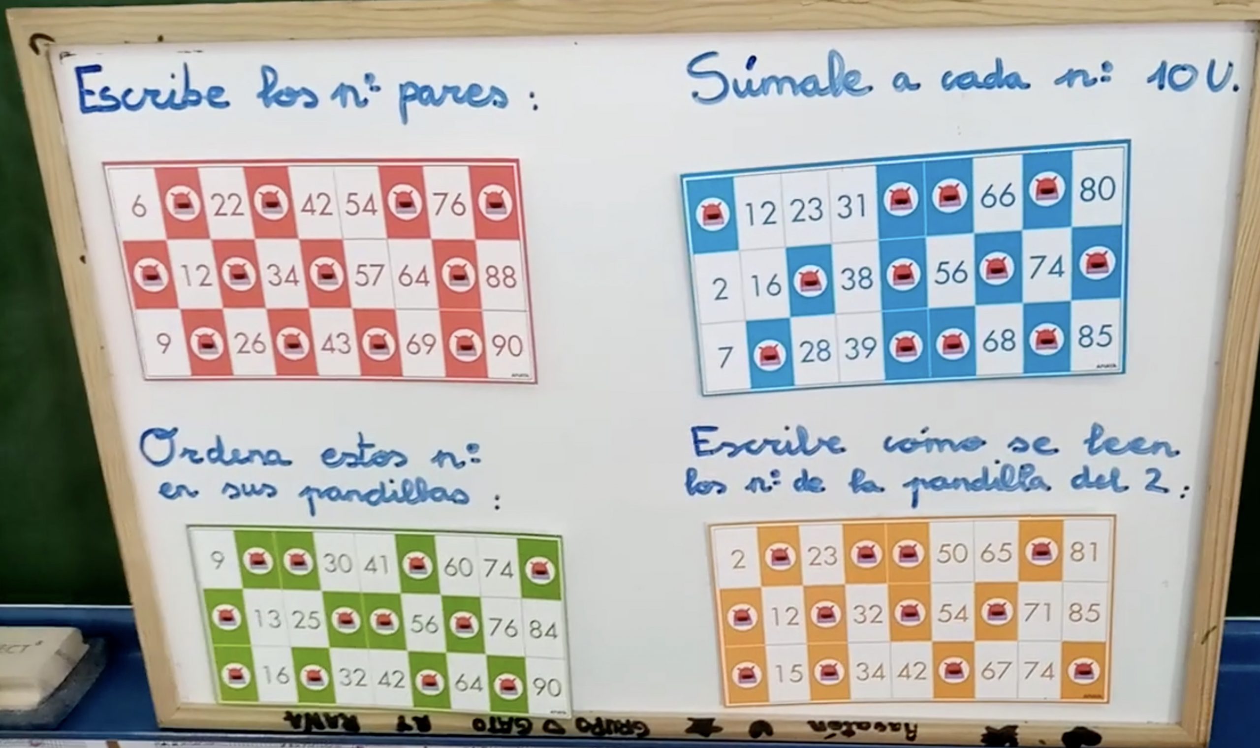 Jugamos en Primero de Primaria con cartones de bingo - Actiludis