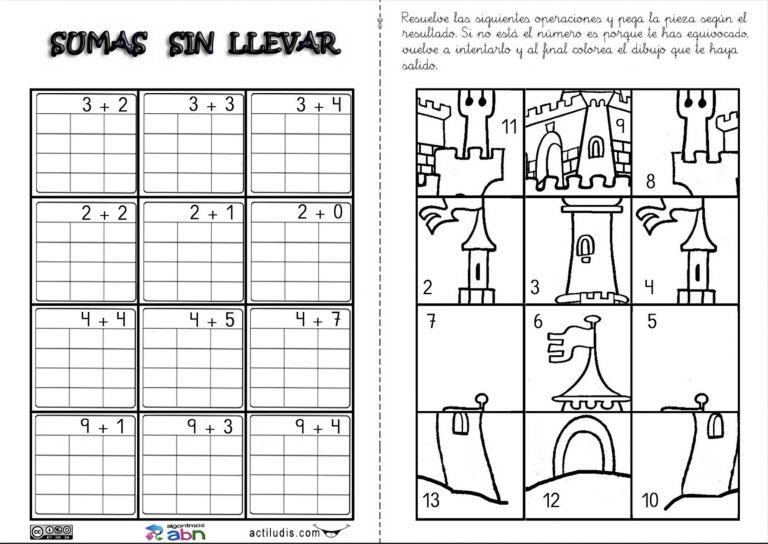 Recopilatorio sumas de 1 dígito - Actiludis