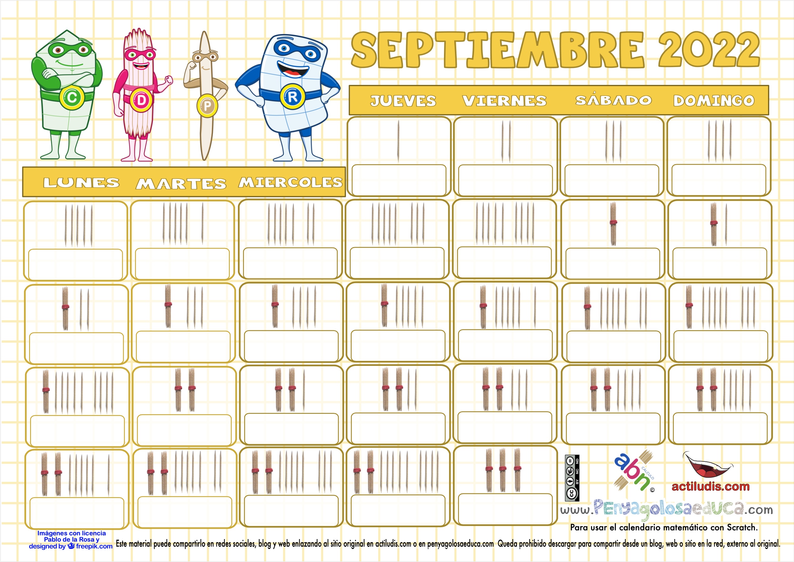 Septiembre Calendario 2022