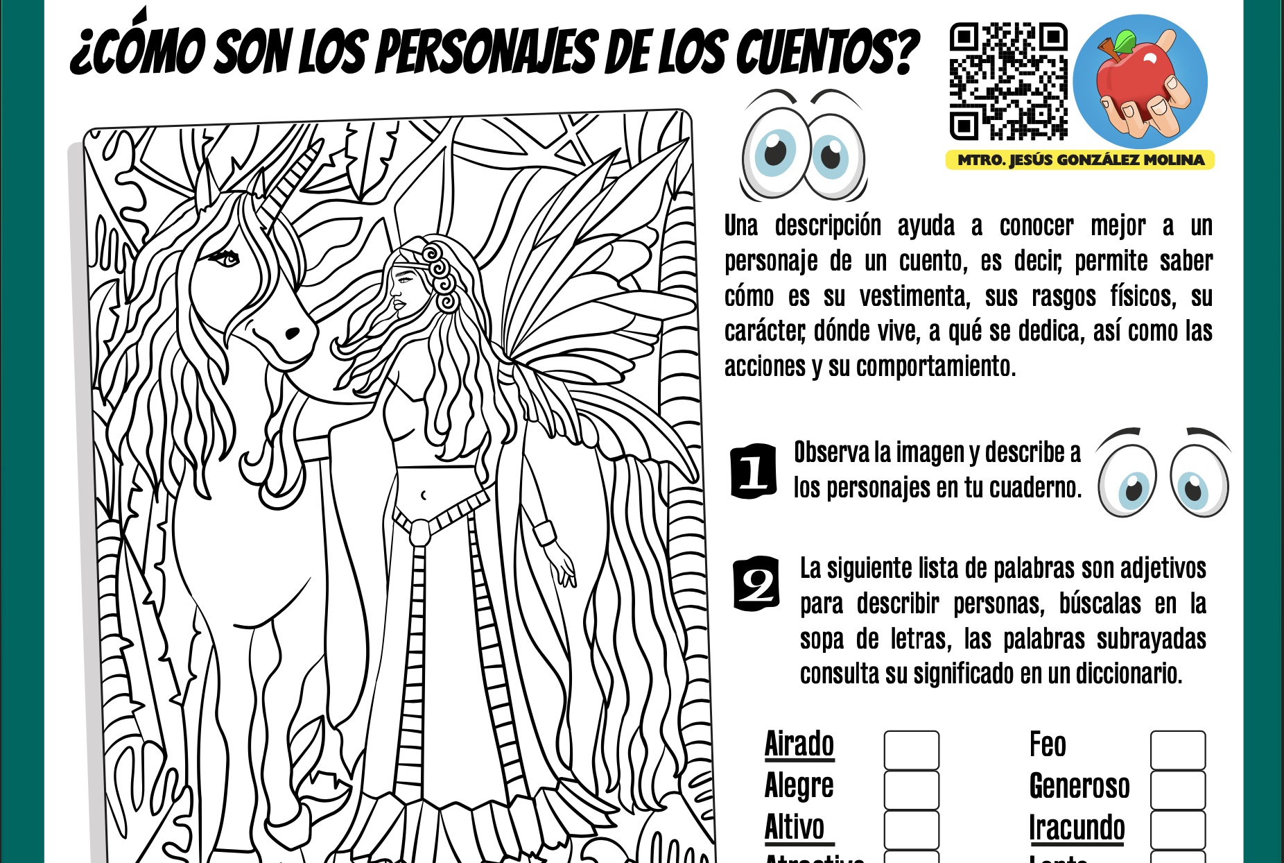 ¿Cómo son los personajes de los cuentos? - Actiludis