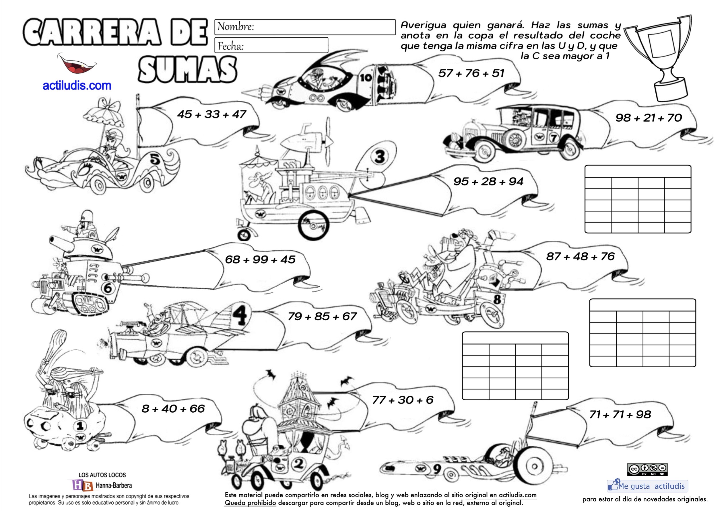 Sumas ABN de 3 sumandos de 2 dígitos IV - Actiludis