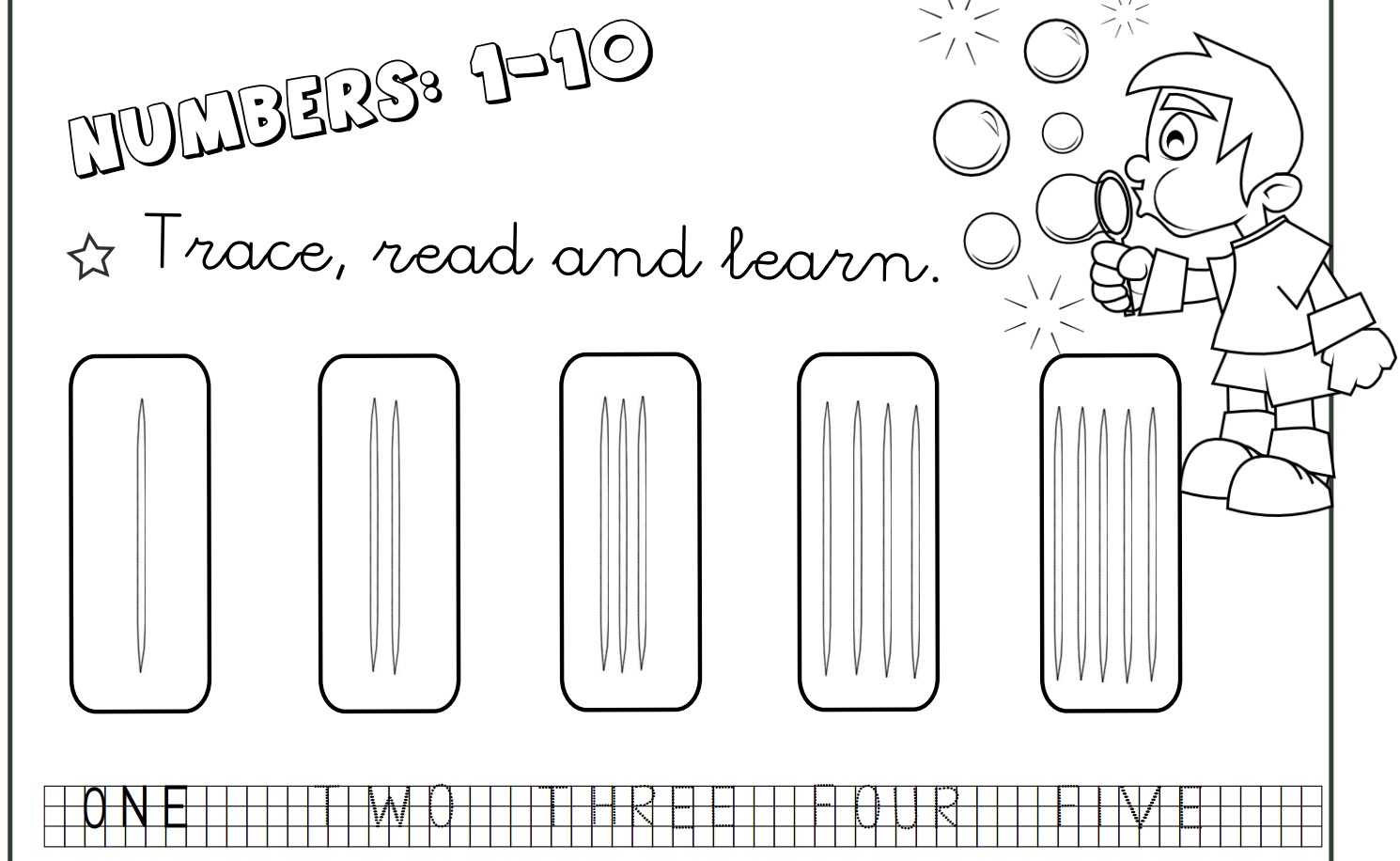 Numbers: 1-10 - Actiludis